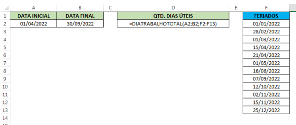 Como calcular dias úteis no Excel - Excel 24 Horas